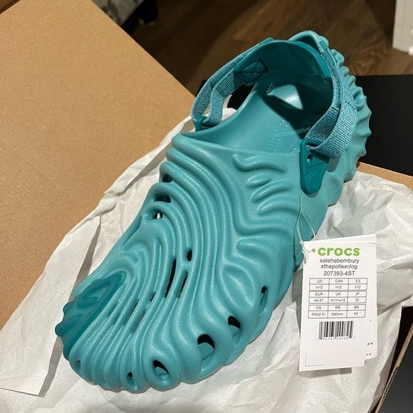 CROCS | Shoes | Crocs Pollex Clog By Salehe Bembury Size 2 Mens Teal ...